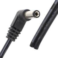China 90 Degree Right Angle DC Barrel Jack 2.1x5.5mm Male Female to Open Pigtail Power Cable 1m for sale