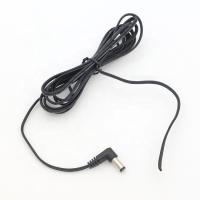 China 90 Degree Right Angle DC Barrel Jack 2.1x5.5mm Male Female to Open Pigtail Power Cable 1m for sale