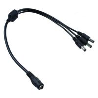 China 1 to 3 Way DC Power Splitter Cable 5.5x2.1mm 1 Female to 3 Male 20AWG 0.35m for CCTV LED Strip for sale