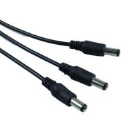 China 1 to 3 Way DC Power Splitter Cable 5.5x2.1mm 1 Female to 3 Male 20AWG 0.35m for CCTV LED Strip for sale
