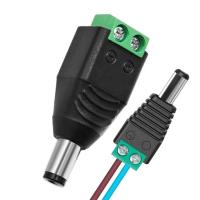 China Solderless DC Power Plug Connector 5.5x2.5mm 5.5x2.1mm Male Jack Adapter 12V 24V for CCTV Camera LED Strip for sale