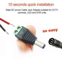China Solderless DC Power Plug Connector 5.5x2.5mm 5.5x2.1mm Male Jack Adapter 12V 24V for CCTV Camera LED Strip for sale
