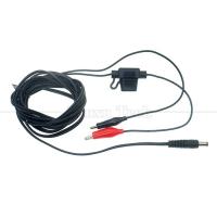 China 12V DC 5.5x2.1mm to Alligator Clips Fuse Power Cable 18AWG 2m for Trail Camera for sale