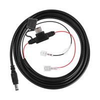 China Ratproof Metal Jacket DC 5.5x2.1mm 4.0x1.7mm to Spade Connector Power Extension Cable 2m for Trail Cameras for sale
