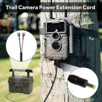 China Ratproof Metal Jacket DC 5.5x2.1mm 4.0x1.7mm to Spade Connector Power Extension Cable 2m for Trail Cameras for sale