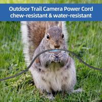 China Ratproof Metal Jacket DC 5.5x2.1mm 4.0x1.7mm to Spade Connector Power Extension Cable 2m for Trail Cameras for sale