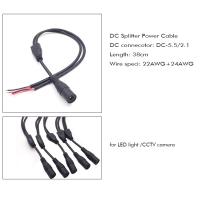 China DC 5.5x2.1mm Male Female Jack Splitter Power Extension Cable 0.35m for LED CCTV Camera for sale