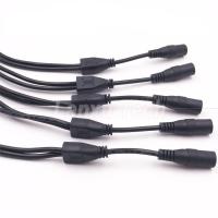 China DC 5.5x2.1mm Male Female Jack Splitter Power Extension Cable 0.35m for LED CCTV Camera for sale