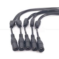 China DC 5.5x2.1mm Male Female Jack Splitter Power Extension Cable 0.35m for LED CCTV Camera for sale