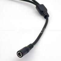 China DC 5.5x2.1mm 1 Female to 2 Female Splitter Power Extension Cable 18AWG 5A for CCTV LED Strip for sale