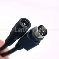 China 4 Pin Mini DIN to DC 5.5x2.1mm Power Extension Cable 15cm for Camera DVD TV Barcode Printer for sale
