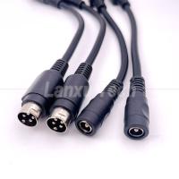 China 4 Pin Mini DIN to DC 5.5x2.1mm Power Extension Cable 15cm for Camera DVD TV Barcode Printer for sale
