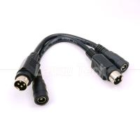 China 4 Pin Mini DIN to DC 5.5x2.1mm Power Extension Cable 15cm for Camera DVD TV Barcode Printer for sale