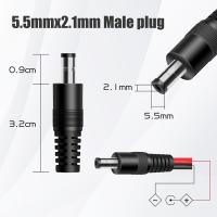 China 12V DC 5.5x2.1mm Male to 4mm Banana Plug Power Cable 18AWG 1M for sale