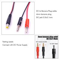 China 12V DC 5.5x2.1mm Male to 4mm Banana Plug Power Cable 18AWG 1M for sale