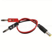 China 12V DC 5.5x2.1mm Male Barrel Jack to 4mm Banana Plug Test Lead Power Cable 0.3M for sale