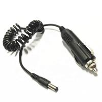 China 12V Spring Coiled Car DC Jack 5.5x2.1mm Cigarette Lighter Extension Cable for sale