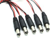 China 9V Battery Snap Clip Connector to DC Male 5.5x2.1mm Power Cable 13cm 18AWG for sale