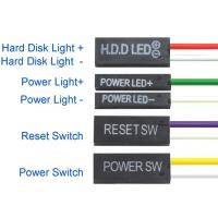 China ATX Power Switch Cable Set with LED Indicators - 50cm Length for PC Case Motherboard Reset and Power Control for sale