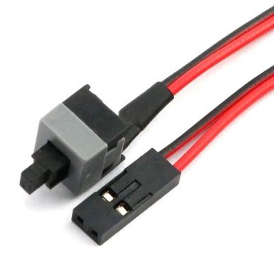 China 2-Pin ATX Power Reset Switch Cable 50cm for PC Case Motherboard with Push Button Connector for sale