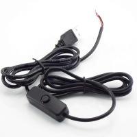 China 1m 1.5m USB Type A Switch Extension Cable with Power On/Off Button and 2A Charging Current for sale