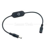 China 12V DC Power LED Dimmer Switch Cable with 5.5x2.1mm Barrel Jack, 25cm Length, 2A Current Rating for sale