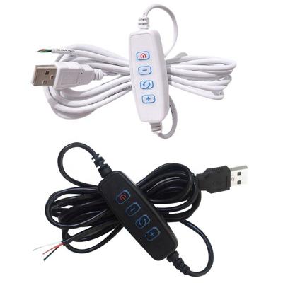 China 5V USB Dimmer Cable with 2A Charging for LED Strip Lighting - 1m/2m Length Options for sale