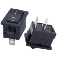 China Black 2 Pin Snap In ON OFF Boat Rocker Switch 10A 125V AC 6A 250V AC for sale