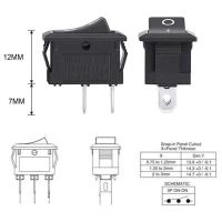 China Black 2 Pin Snap In ON OFF Boat Rocker Switch 10A 125V AC 6A 250V AC for sale