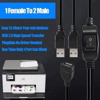 China USB 3.0 Y Splitter Cable 1 Female to 2 Male Printer Sharing Switch 1.5M for sale