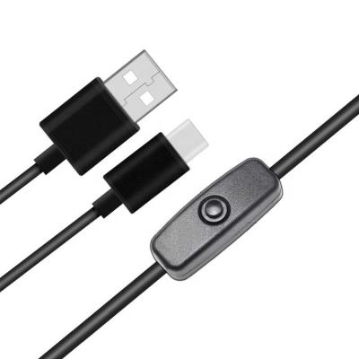 China 1m 5V 3A USB Type C Cable with ON OFF Switch for Raspberry Pi for sale