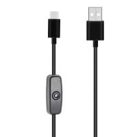China 1m 5V 3A USB Type C Cable with ON OFF Switch for Raspberry Pi for sale