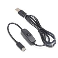 China 1m 5V 3A USB Type C Cable with ON OFF Switch for Raspberry Pi for sale