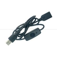 China USB ON OFF Switch Cable 2A Male to Female Extension with Blue LED Indicator Waterproof Silicon Cover Push Button for sale