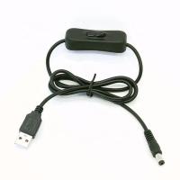 China 1m 5V USB to DC 5.5x2.1mm Power Charger Extension Cable with ON OFF Switch for LED for sale