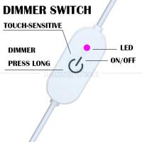 China 5V Touch Switch ON OFF Controller Stepless USB to Open Wires End Cable LED Dimmer for Led Strip Light Lamp for sale