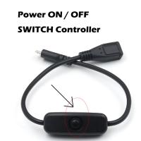 China Custom Male to Female Micro USB Extension Cable with ON OFF Switch 0.3m 2.4A for sale