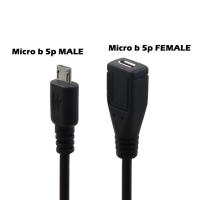 China Custom Male to Female Micro USB Extension Cable with ON OFF Switch 0.3m 2.4A for sale