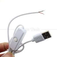 China 5V USB to Open Tinned Wires ON OFF Switch Power Extension Cable 1m for LED Strip Light for sale