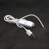 China 5V USB to Open Tinned Wires ON OFF Switch Power Extension Cable 1m for LED Strip Light for sale