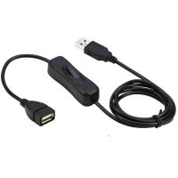 China Power ON OFF Data Charging Male to Female USB Switch Cable for Led Lamp Computer for sale