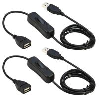 China Power ON OFF Data Charging Male to Female USB Switch Cable for Led Lamp Computer for sale