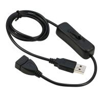 China Power ON OFF Data Charging Male to Female USB Switch Cable for Led Lamp Computer for sale