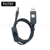 China USB to 9V 12V DC 5.5x2.1mm Power Charger Cable with ON OFF Switch for Router Fan LED Strip for sale