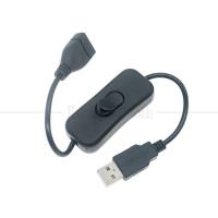 China USB Power ON OFF Switch Extension Cable Male to Female 5V 2A for LED Strip Lamp 1m for sale