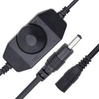 China 12V 24V LED Dimmer Switch Controller Male to Female DC Plug for Strip Rope Lights 5.5x2.1mm for sale