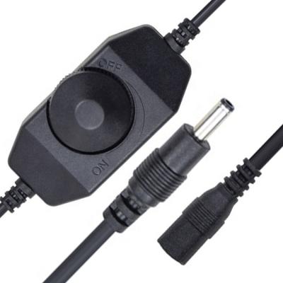 China 12V 24V LED Dimmer Switch Controller Male to Female DC Plug for Strip Rope Lights 5.5x2.1mm for sale