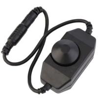China 12V 24V LED Dimmer Switch Controller Male to Female DC Plug for Strip Rope Lights 5.5x2.1mm for sale
