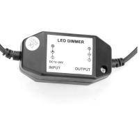 China 12V 24V LED Dimmer Switch Controller Male to Female DC Plug for Strip Rope Lights 5.5x2.1mm for sale
