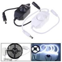 China 12V 24V LED Dimmer Switch Controller Male to Female DC Plug for Strip Rope Lights 5.5x2.1mm for sale